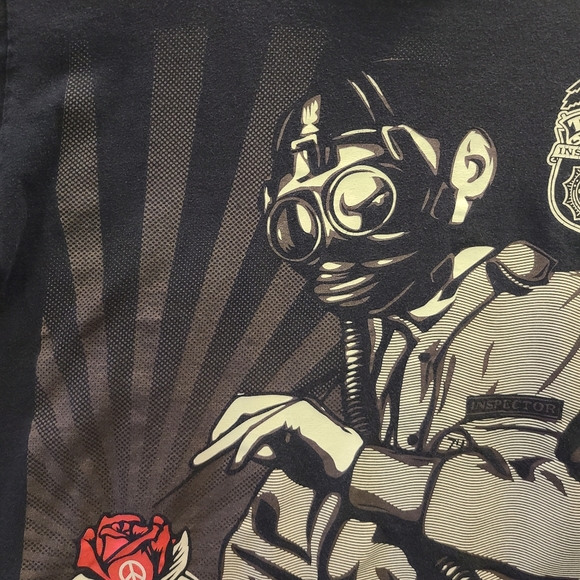 Obey | Shirts | Rare Vtg Obey Tshirt Gas Mask Graphic Tee | Poshmark